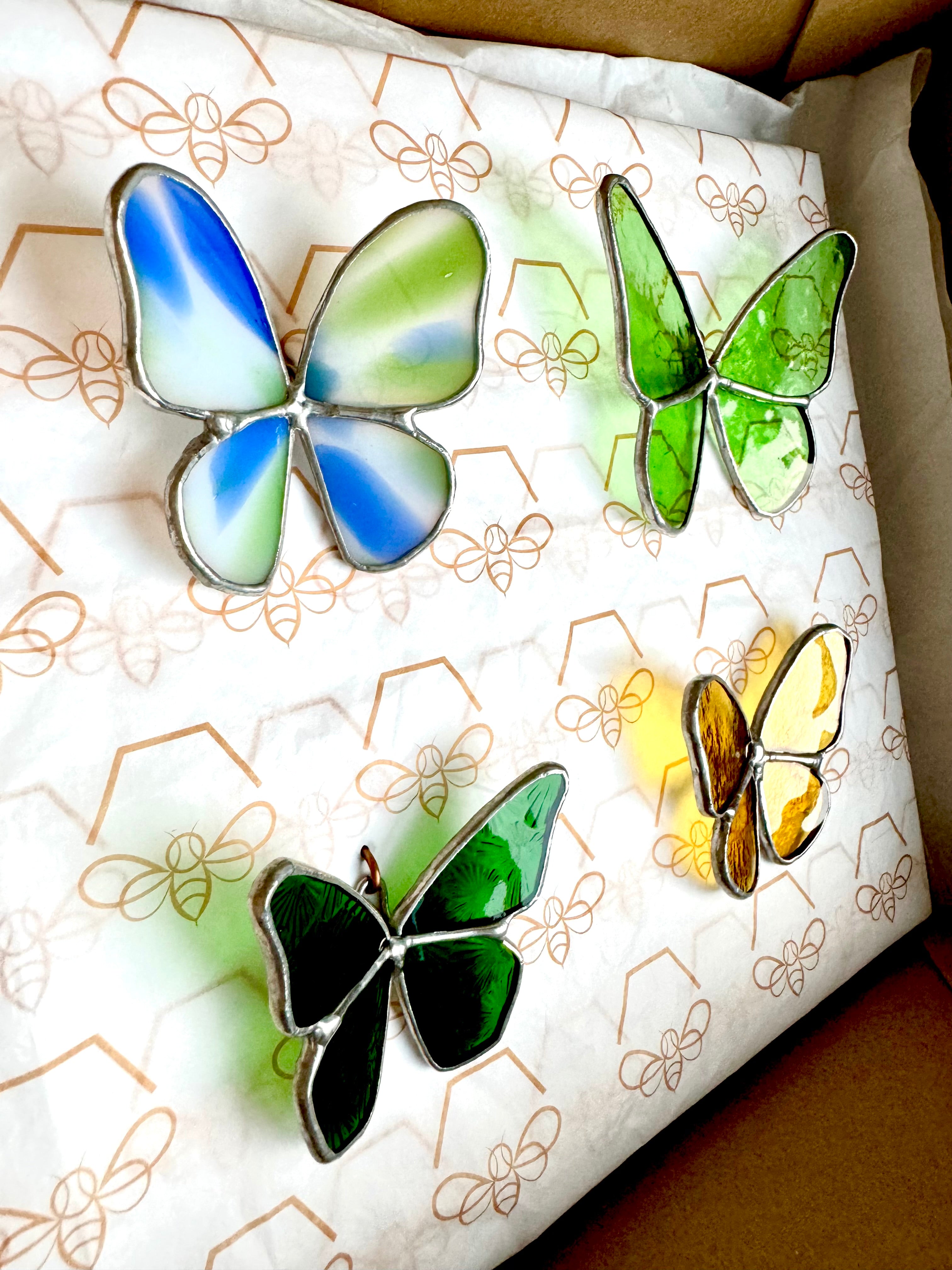 Custom set- butterflies – TheBorderlineGlass